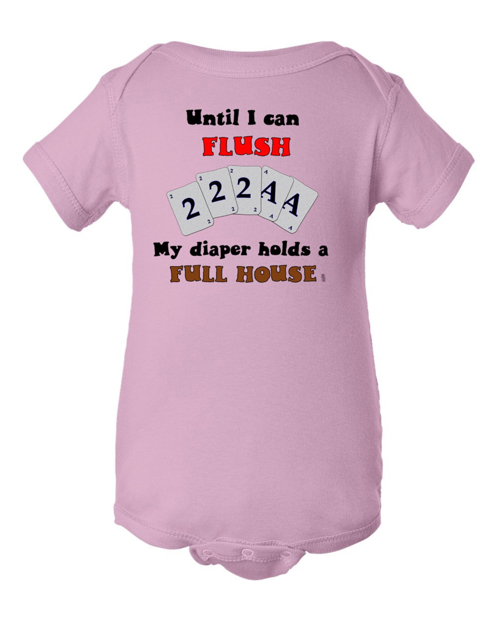 Until I Can Flush My Diaper Holds a Full House, Poker Bodysuit, Vegas ...