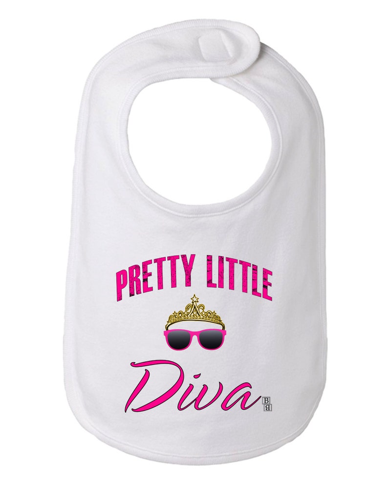 Pretty Little Diva Princess Baby and Toddler Girls Bib, Princess Bib ...