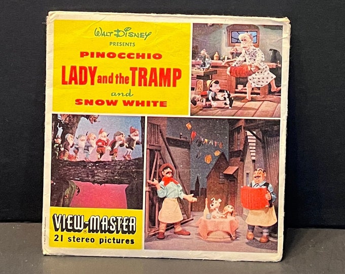 Vintage B315 1959 Walt Disney's Pinocchio-lady and the Tramp-snow White ...