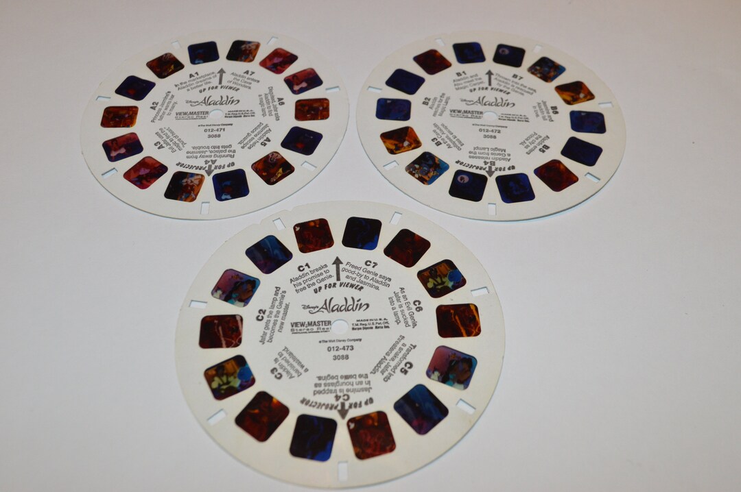 Vintage 1990's Walt Disney's Aladdin View Master Reels 3088 - Etsy