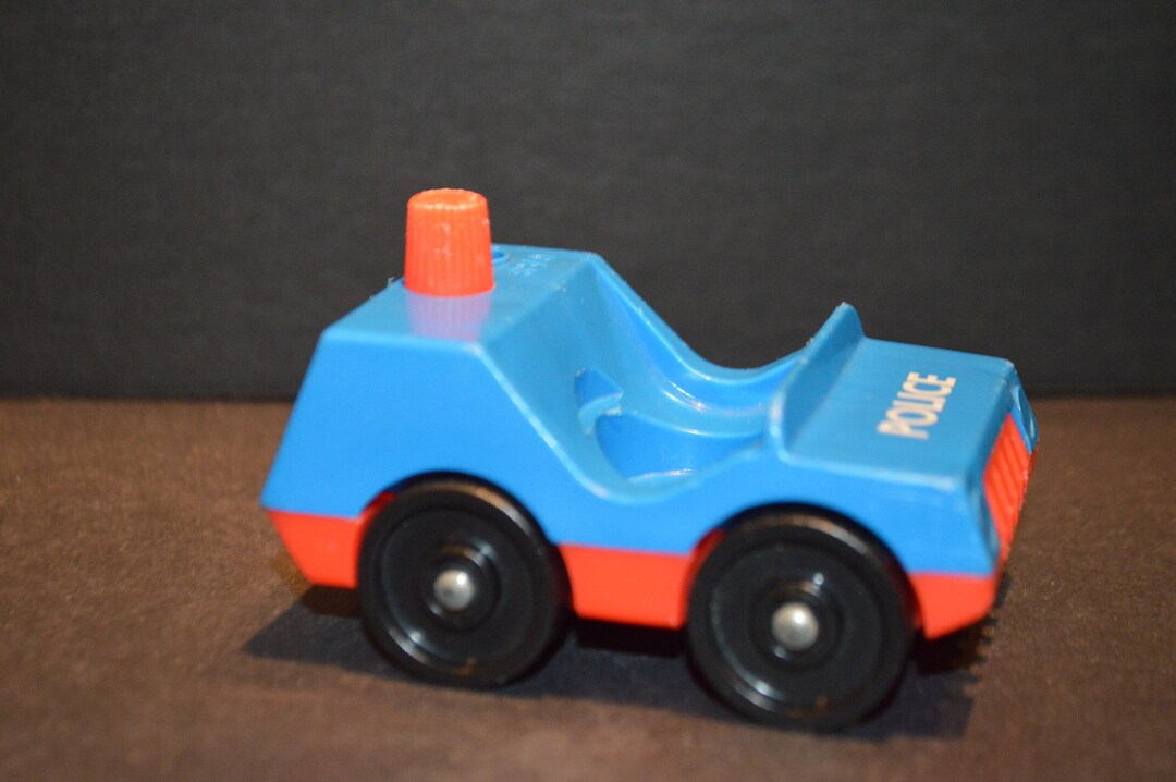 Vintage Fisher Price Police Car -play Family Village Accessory - Etsy