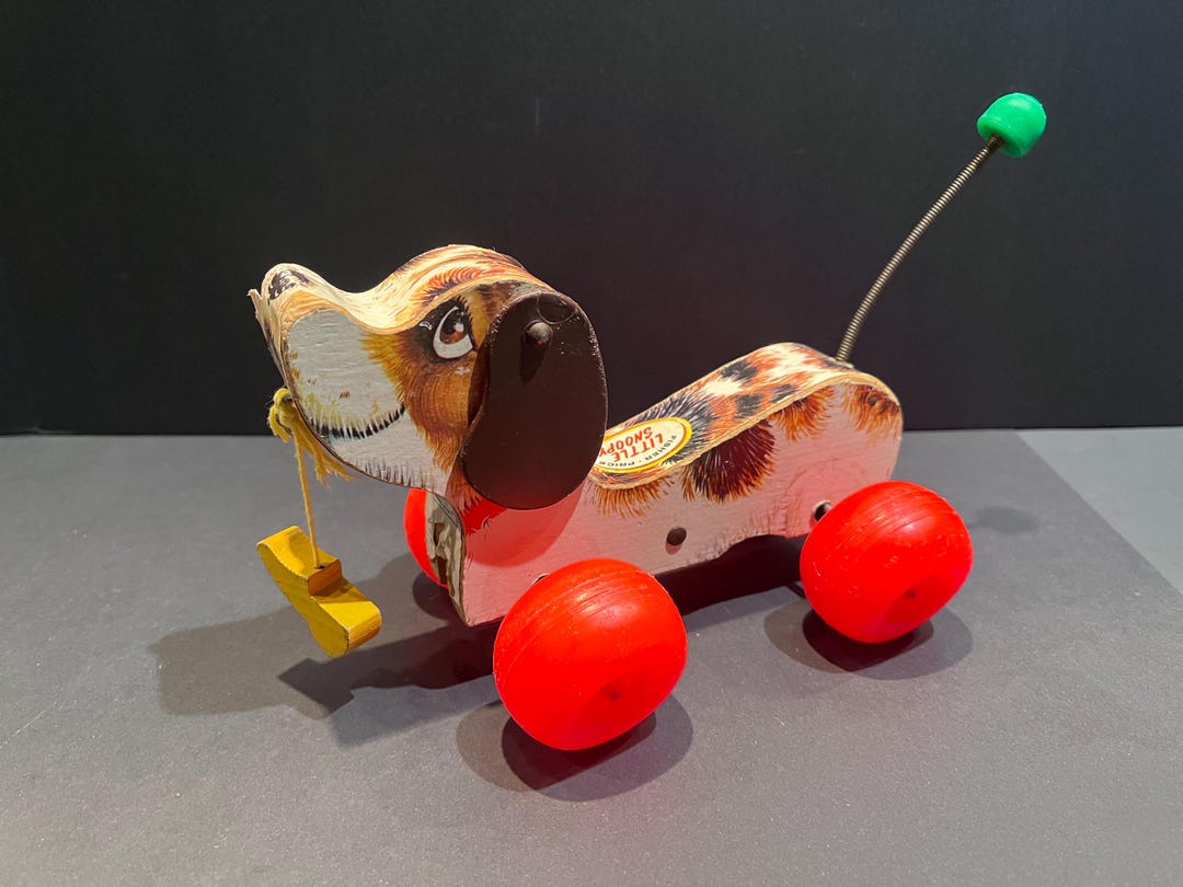 Vintage Fisher Price #693 Little Snoopy Wood Pull Toy A - Etsy