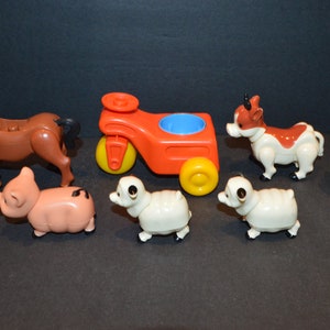 Playskool Lil Playmates Farm Animals and Tractor-set A - Etsy