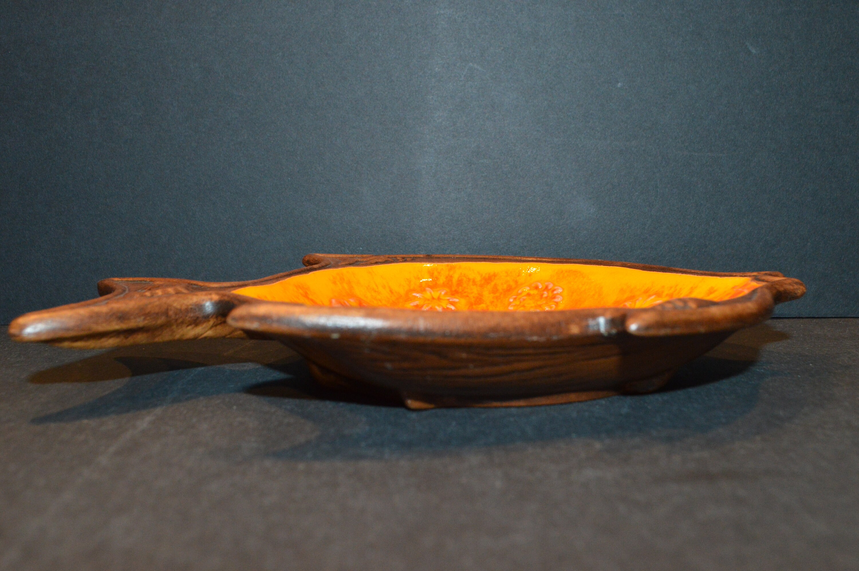 Vintage Treasure Craft Sea World Fish Orange/yellow Trinket Tray-travel ...