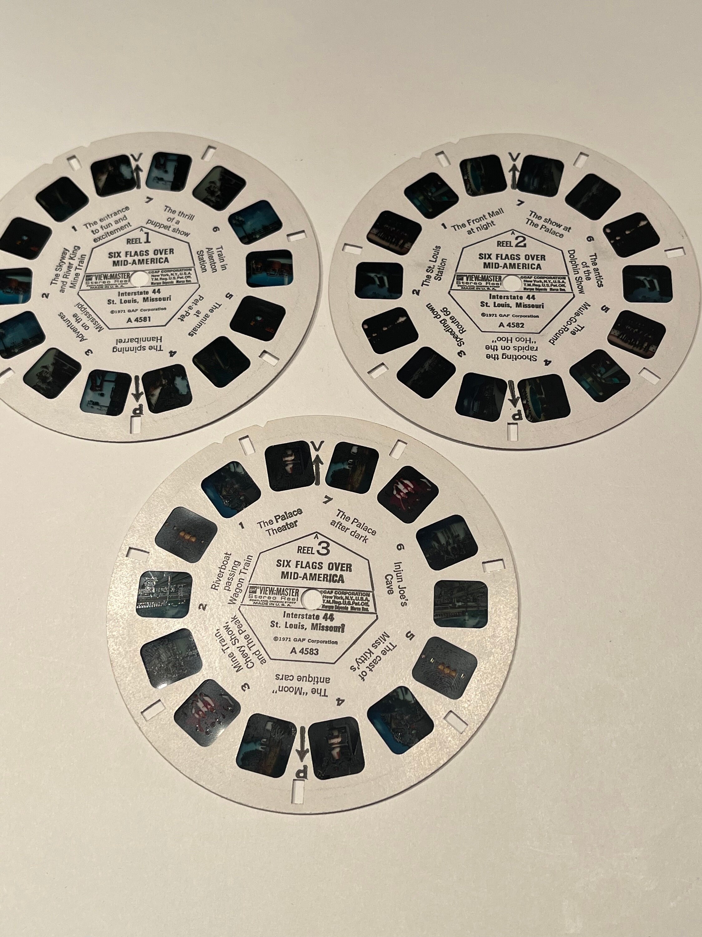 Vintage A458 Six Flags Over Texas Mid-america GAF View Master Reels - Etsy