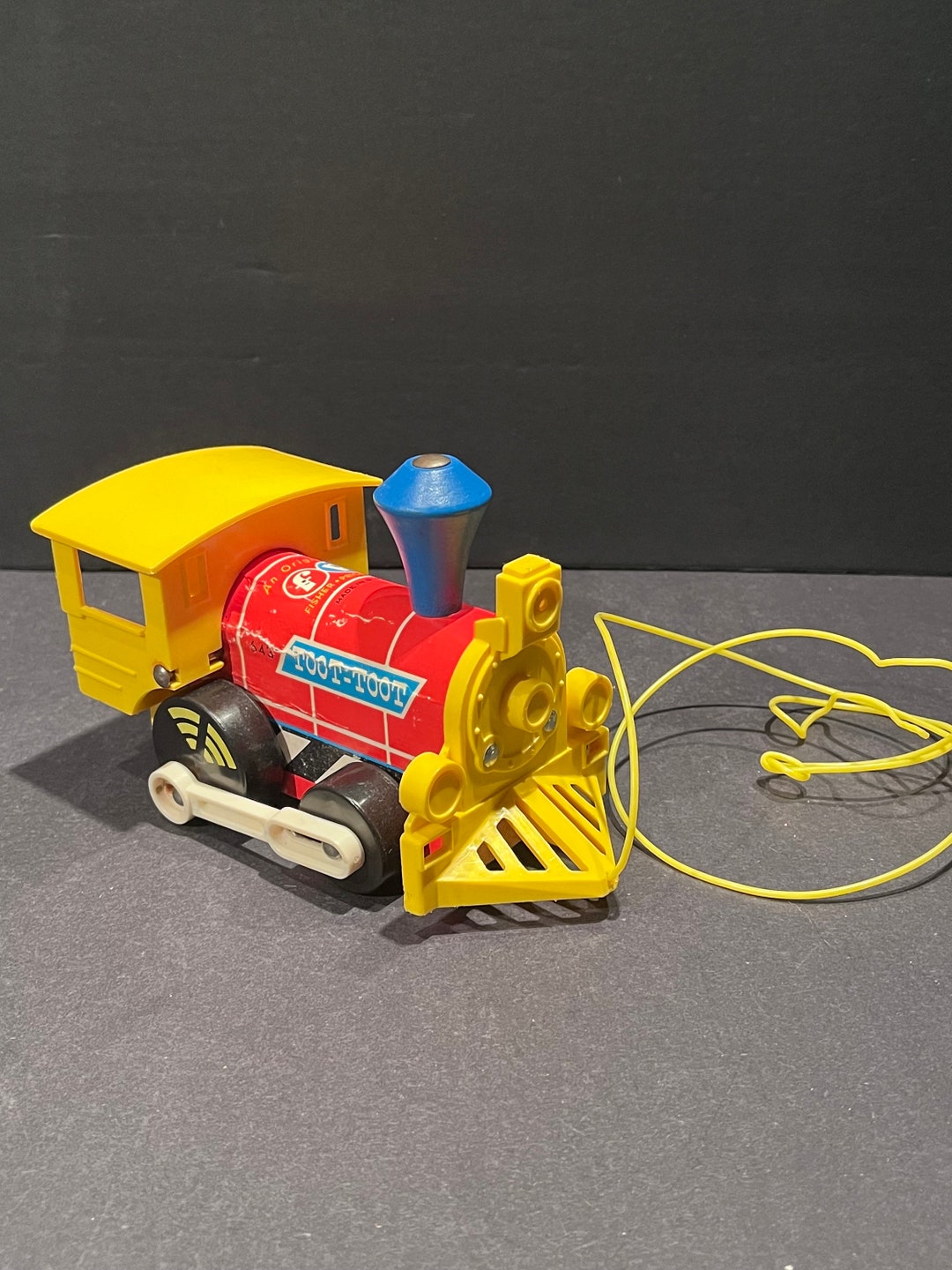 Vintage Fisher Price #643 Toot-toot Train Engine Wood Pull Toy - Etsy