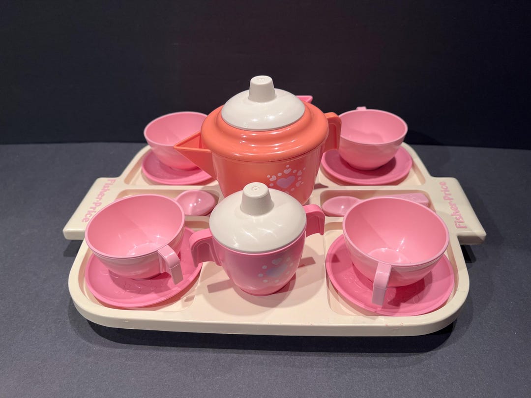 1985 Fisher Price Tea Set With Tray 2009 - Etsy