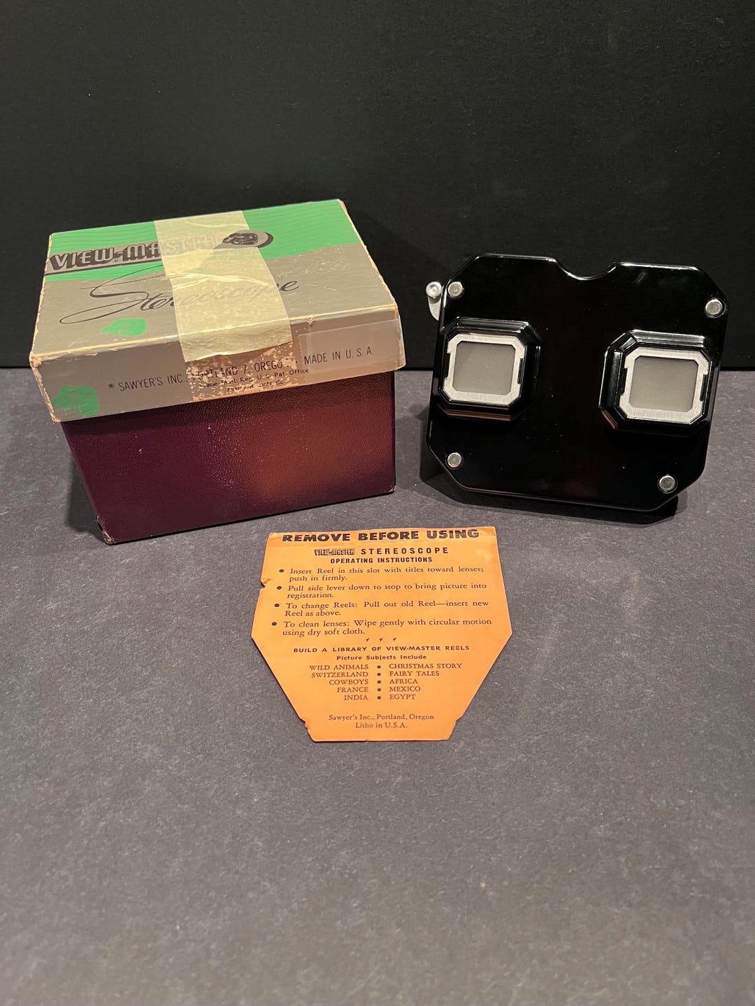 Vintage 1950's Bakelite View Master Model C-non Outlined Patent-with ...