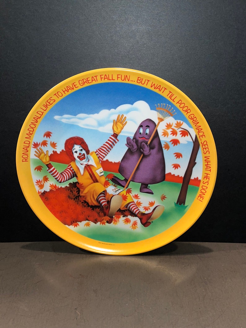 1977 Mcdonalds Four Seasons Melamine Plate-fall Plate - Etsy