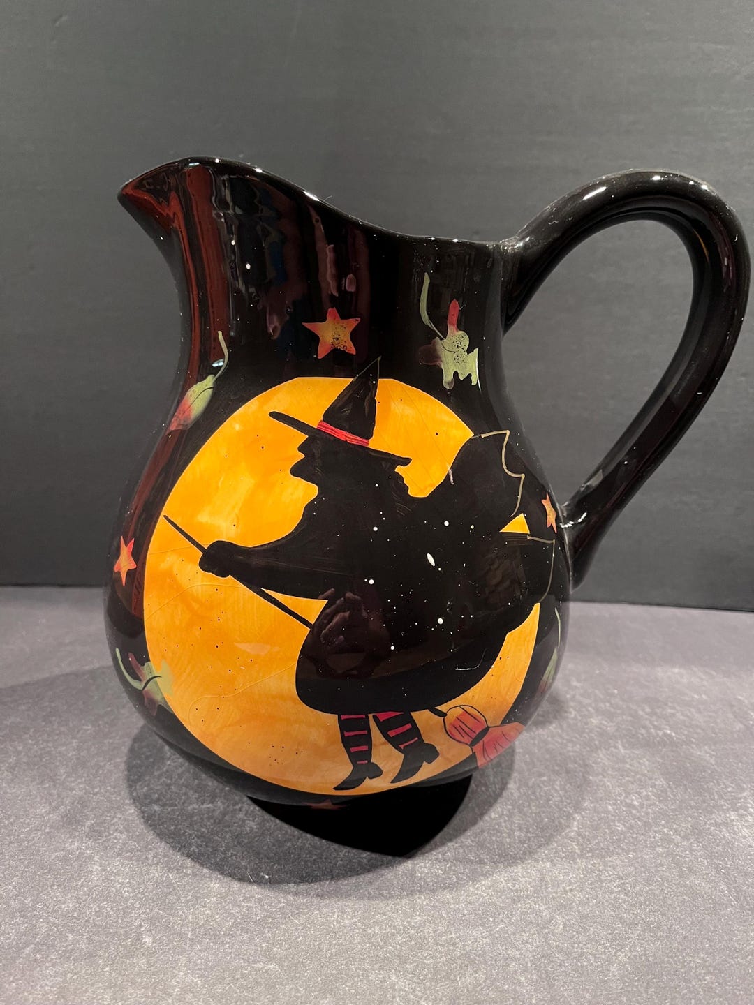 Susan Winget Halloween Witch Pitcher - Etsy