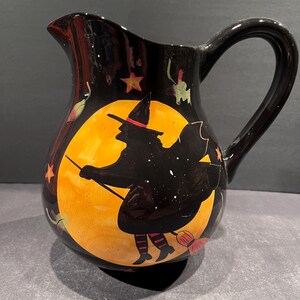 Susan Winget Halloween Witch Pitcher - Etsy