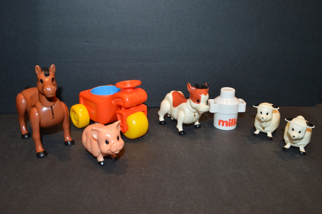 Playskool Lil Playmates Farm Animals and Tractor-set A - Etsy