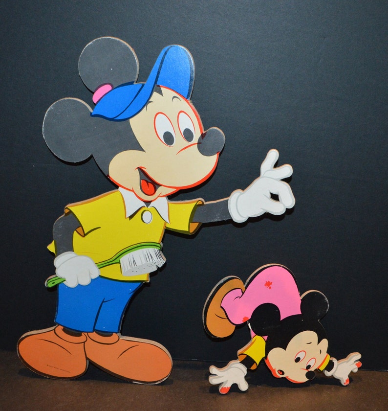 Vintage 4 Piece Disney's Mickey Mouse and Nephews Wall Hanging Nursery ...