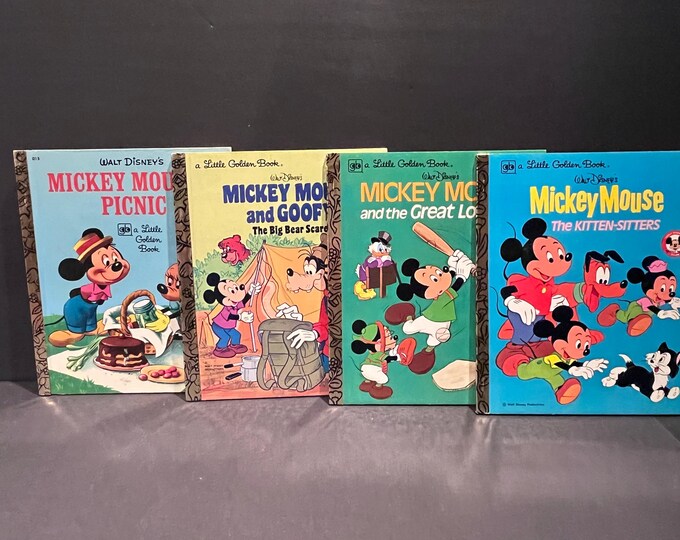 1970's Walt Disney's Mickey Mouse, Goofy and Donald Duck Little Golden ...