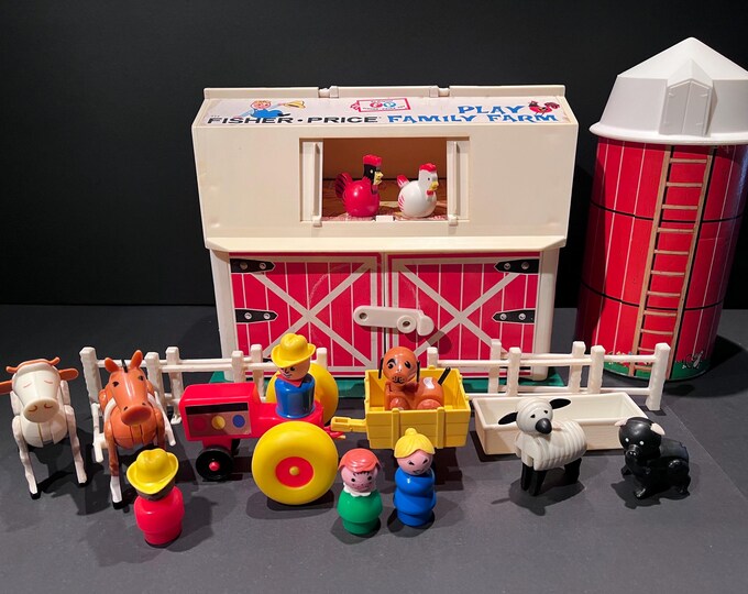 1980's Fisher Price Play Family Farm and Silo-complete-set B - Etsy
