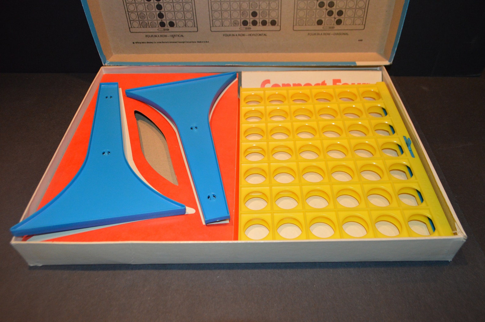 Vintage 1978 Milton Bradley Connect Four Vertical Checkers | Etsy