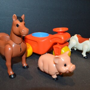 Playskool Lil Playmates Farm Animals and Tractor-set A - Etsy