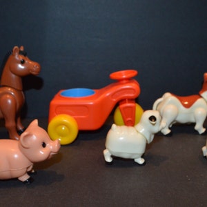 Playskool Lil Playmates Farm Animals and Tractor-set A - Etsy