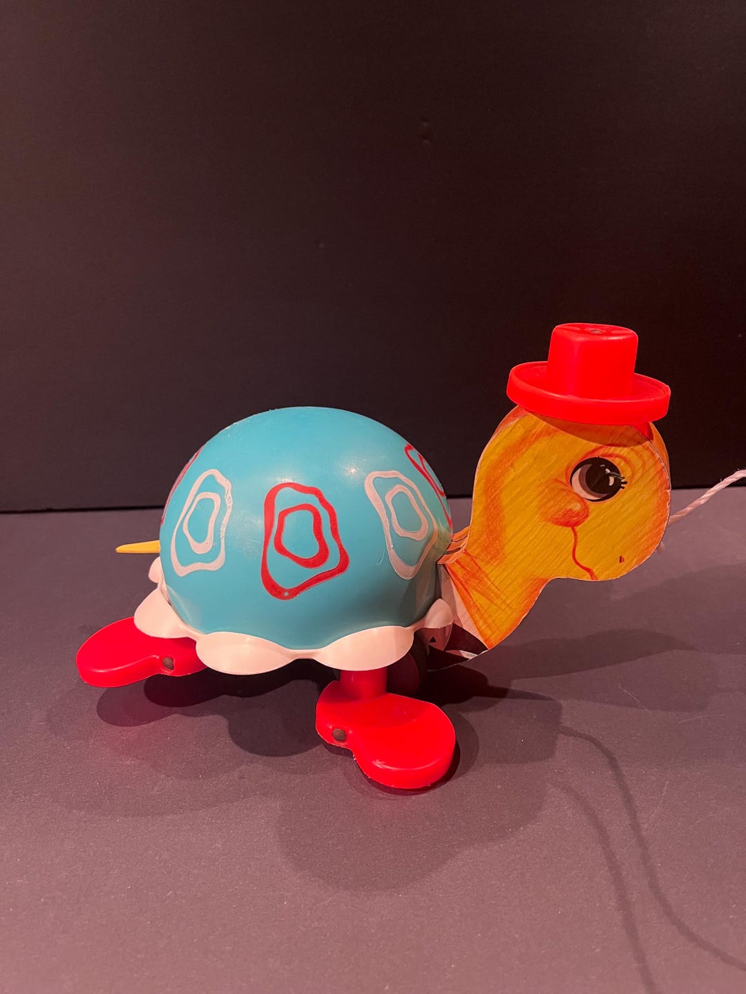 Vintage Fisher Price #773 Tip Toe Turtle Pull Toy - Etsy