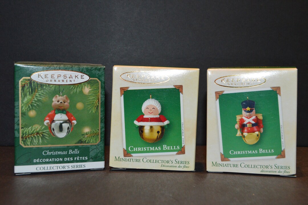 Hallmark the Christmas Bells Series Miniature Ornament-three Ornaments ...