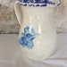 Large Vintage Pitcher a French Blue and White Water Jug - Etsy