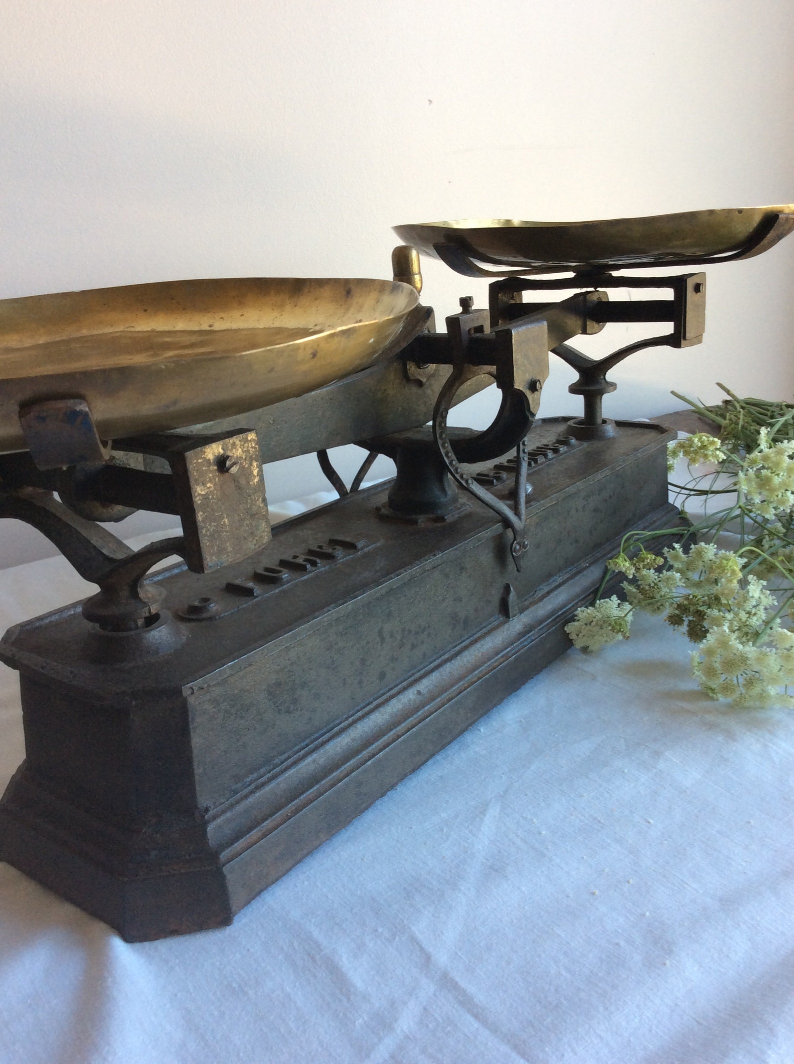 Antique French Scales Large Black Cast Iron Shop Scales - Etsy UK