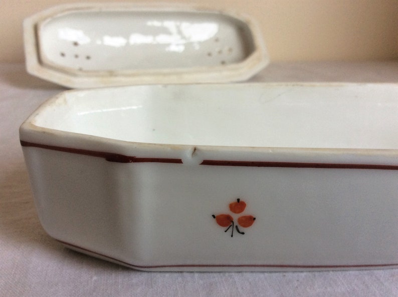French Toothbrush Holder a Vintage Porcelain Pot With Lid - Etsy