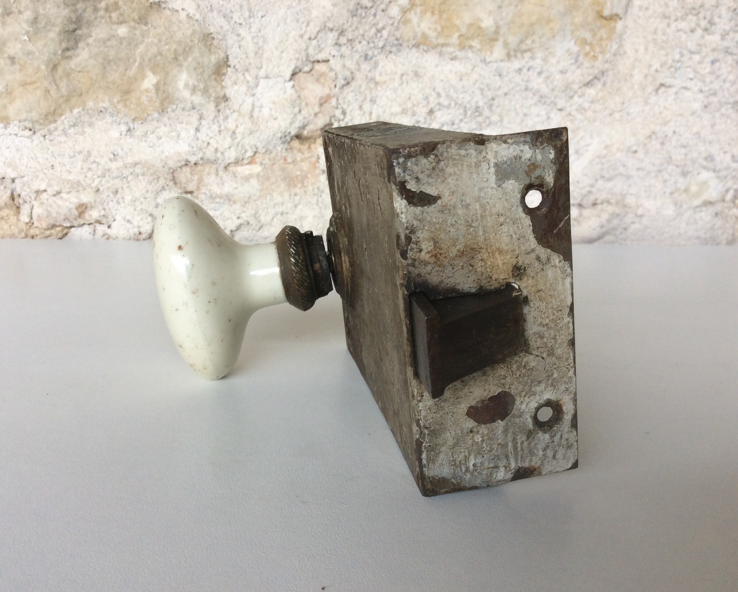 Antique Door Latch a French Latch With Porcelain Knob - Etsy