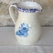 Large Vintage Pitcher a French Blue and White Water Jug - Etsy
