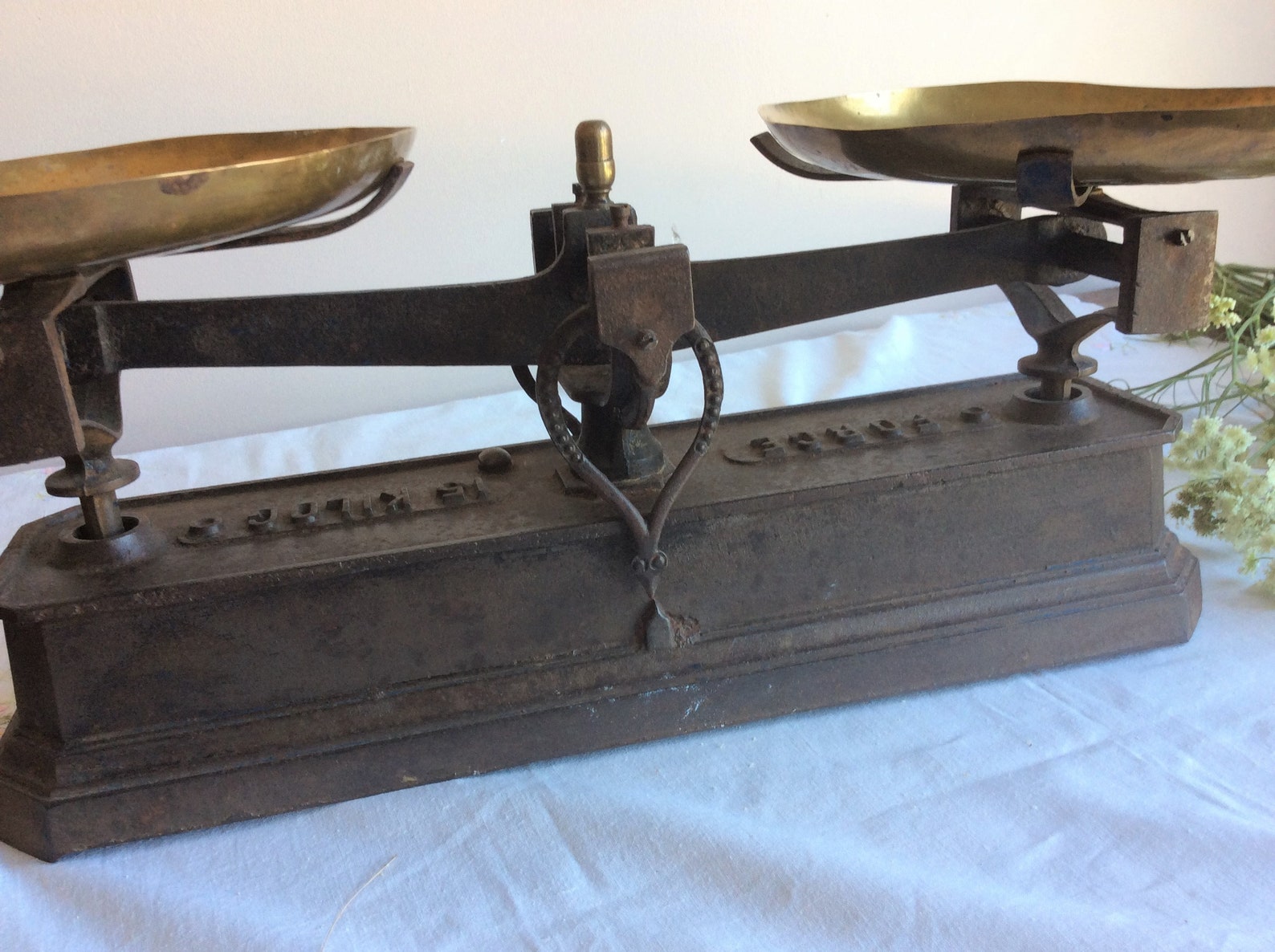 Antique French Scales Large Black Cast Iron Shop Scales - Etsy UK