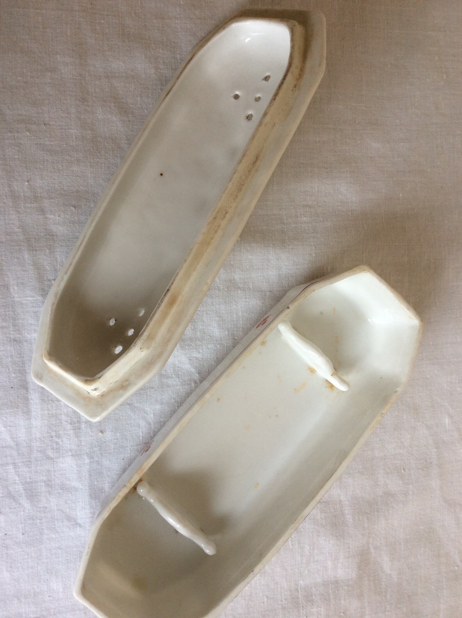 French Toothbrush Holder a Vintage Porcelain Pot With Lid - Etsy