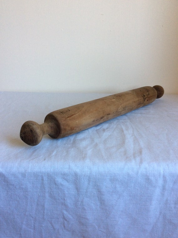 Vintage wooden rolling pin French country kitchen pastry | Etsy