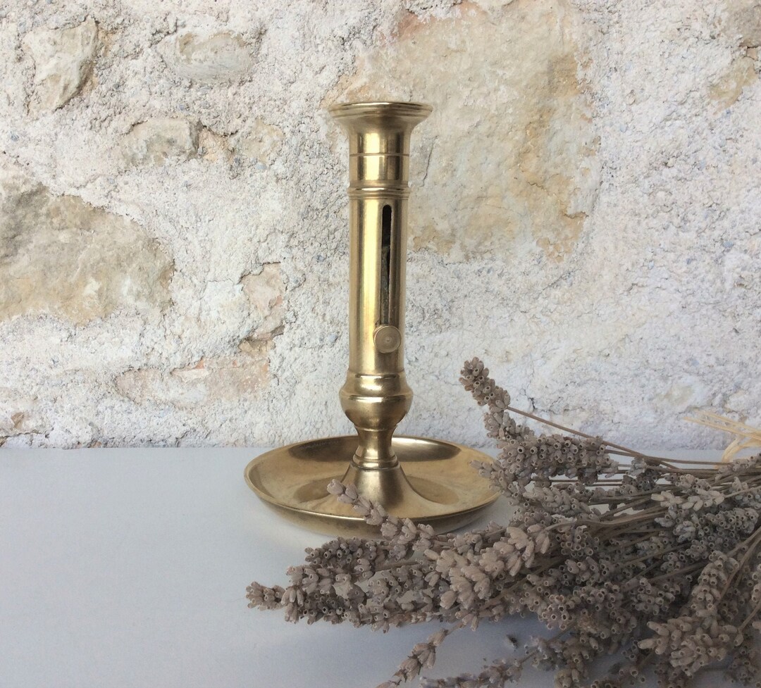 Vintage Brass Candle Holder, a Large French Candleholder - Etsy