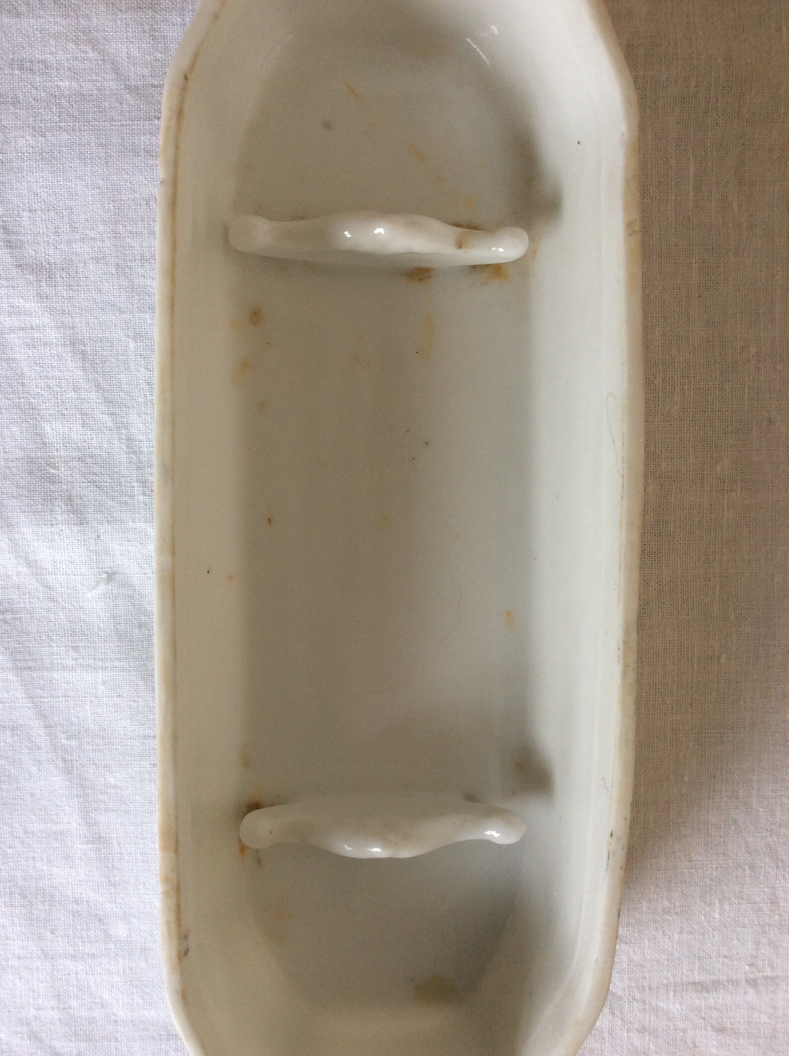 French Toothbrush Holder a Vintage Porcelain Pot With Lid - Etsy