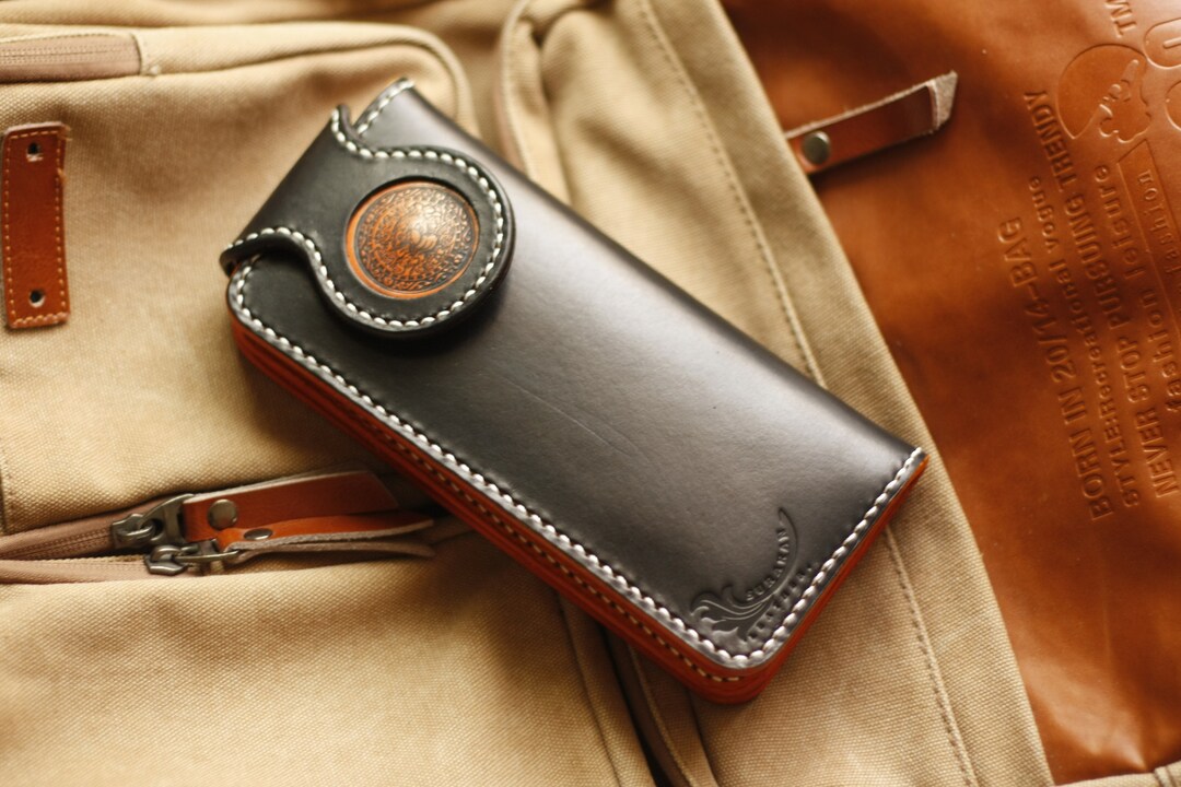 100% Handmade Biker Wallet Leather Cafe Racer Style. - Etsy