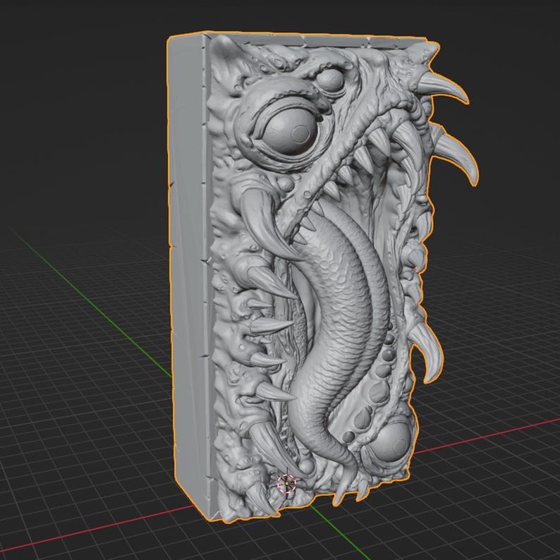 Mimic Book Nook STL File | Monster Bookshelf Insert | Horror Fantasy ...