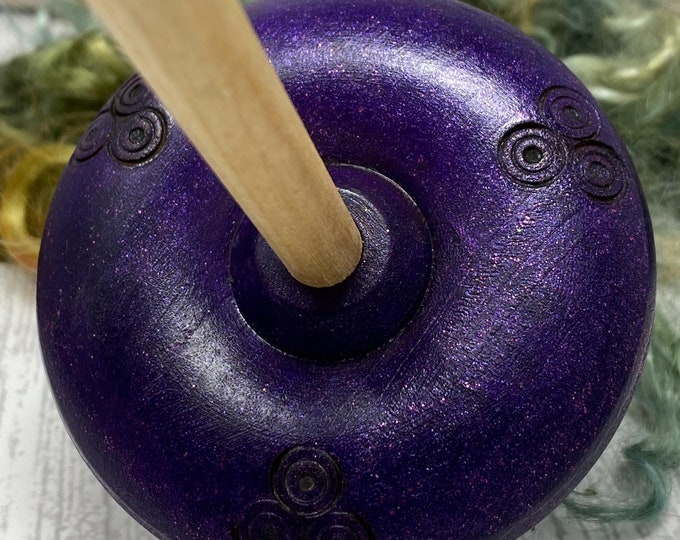 Art Yarn Drop Spindle W/fiber, Hand Painted W/unicorn Spit Sparkle ...