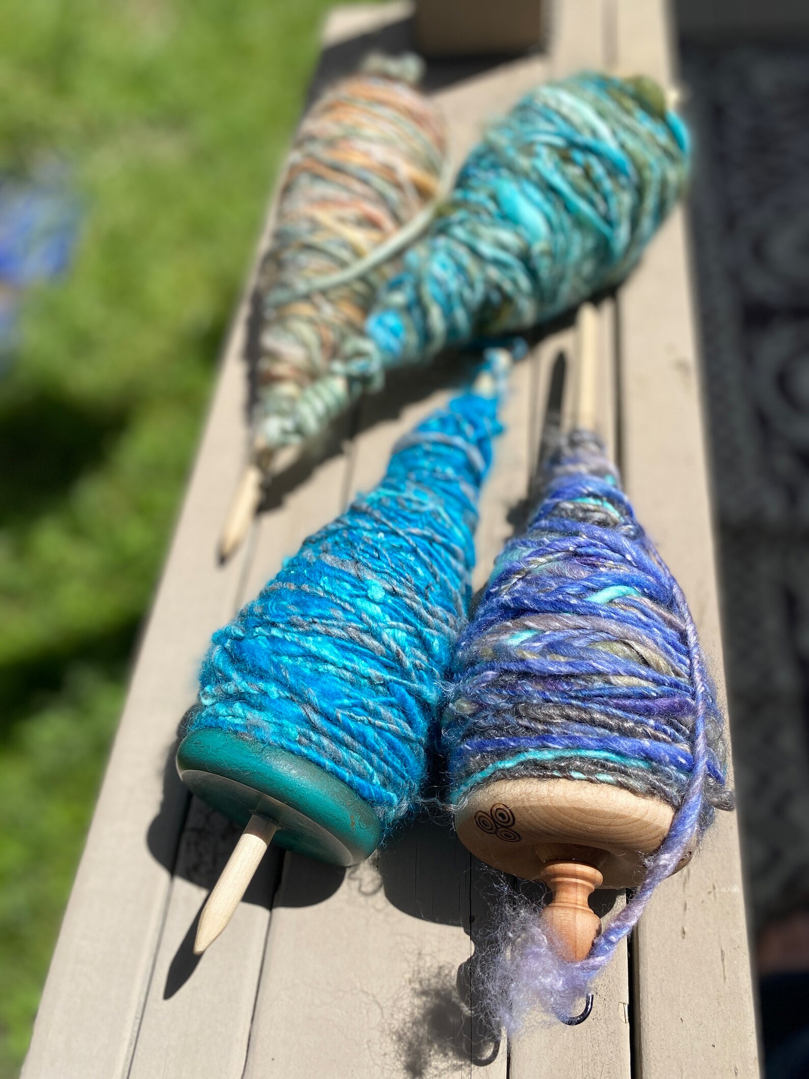 Wood Burned Art Yarn Drop Spindle, Bulky Yarn Spinning, Bottom Whorl ...
