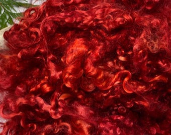 AUTUMN LIGHT, Long Teeswater Wool Locks, Curly Hand Dyed Individual ...