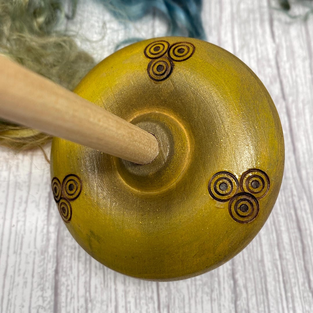 Art Yarn Drop Spindle W/fiber, Hand Painted W/unicorn Spit Sparkle ...