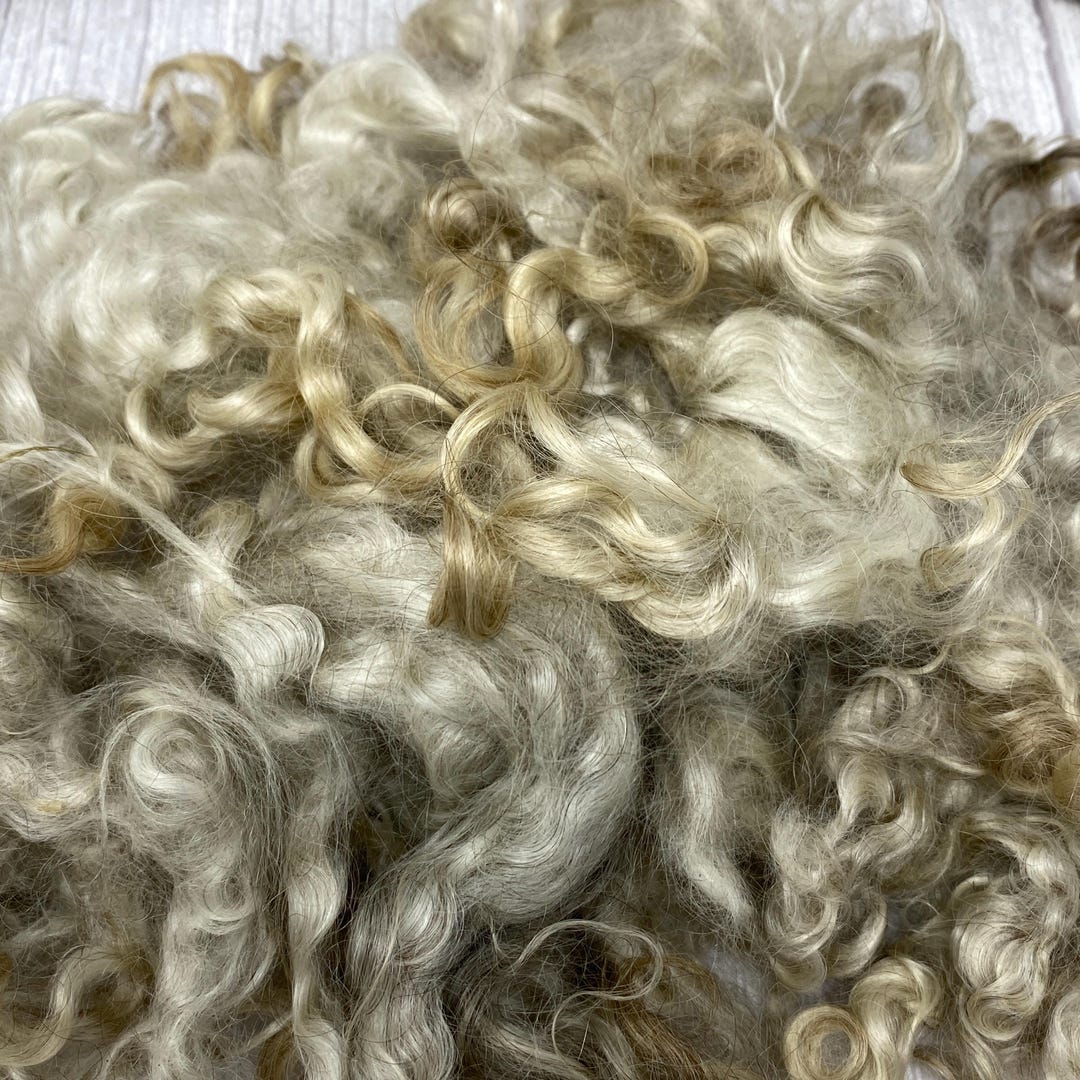 Mohair Locks From Latte, Natural Cream-gray-beige-taupe Long Locks ...