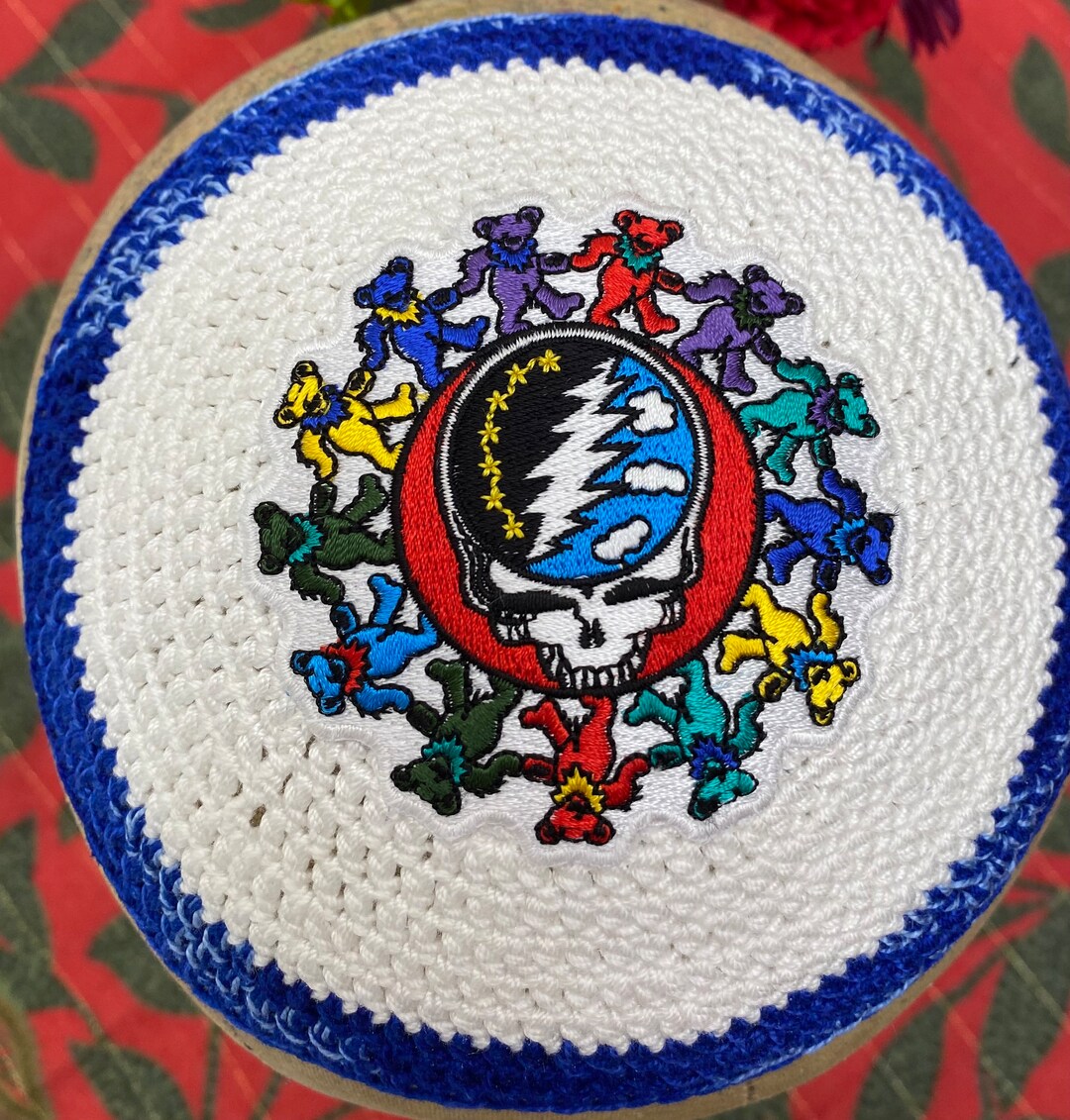 Dancing Bear Peace Sign Kippah or ANY Patch You Like on Coordinating ...