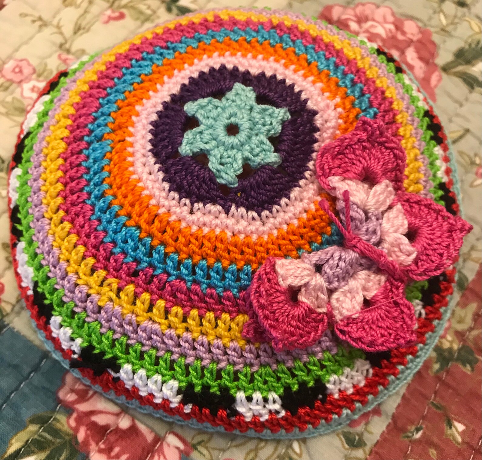 Girls Colorful Butterfly Kippah or ANY Favorite Thing Bat Mitzvah Baby ...