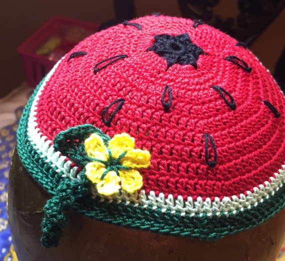 Watermelon Kippah Yarmulke Tree Kiwi or Any Fruit Vegetable | Etsy