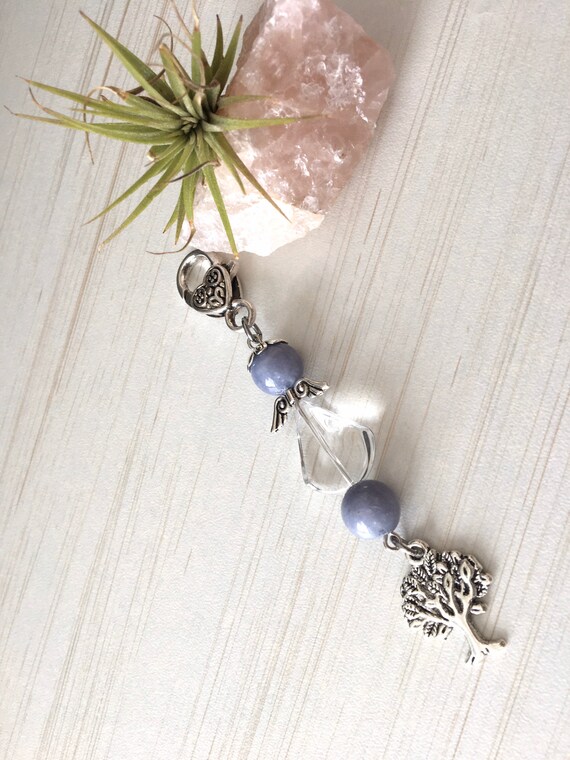 Celestine Angel Family Tree Clear Dress Heart Keychain | Etsy