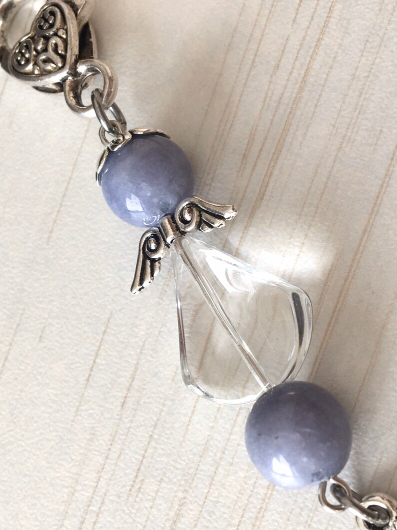 Celestine Angel Family Tree Clear Dress Heart Keychain | Etsy