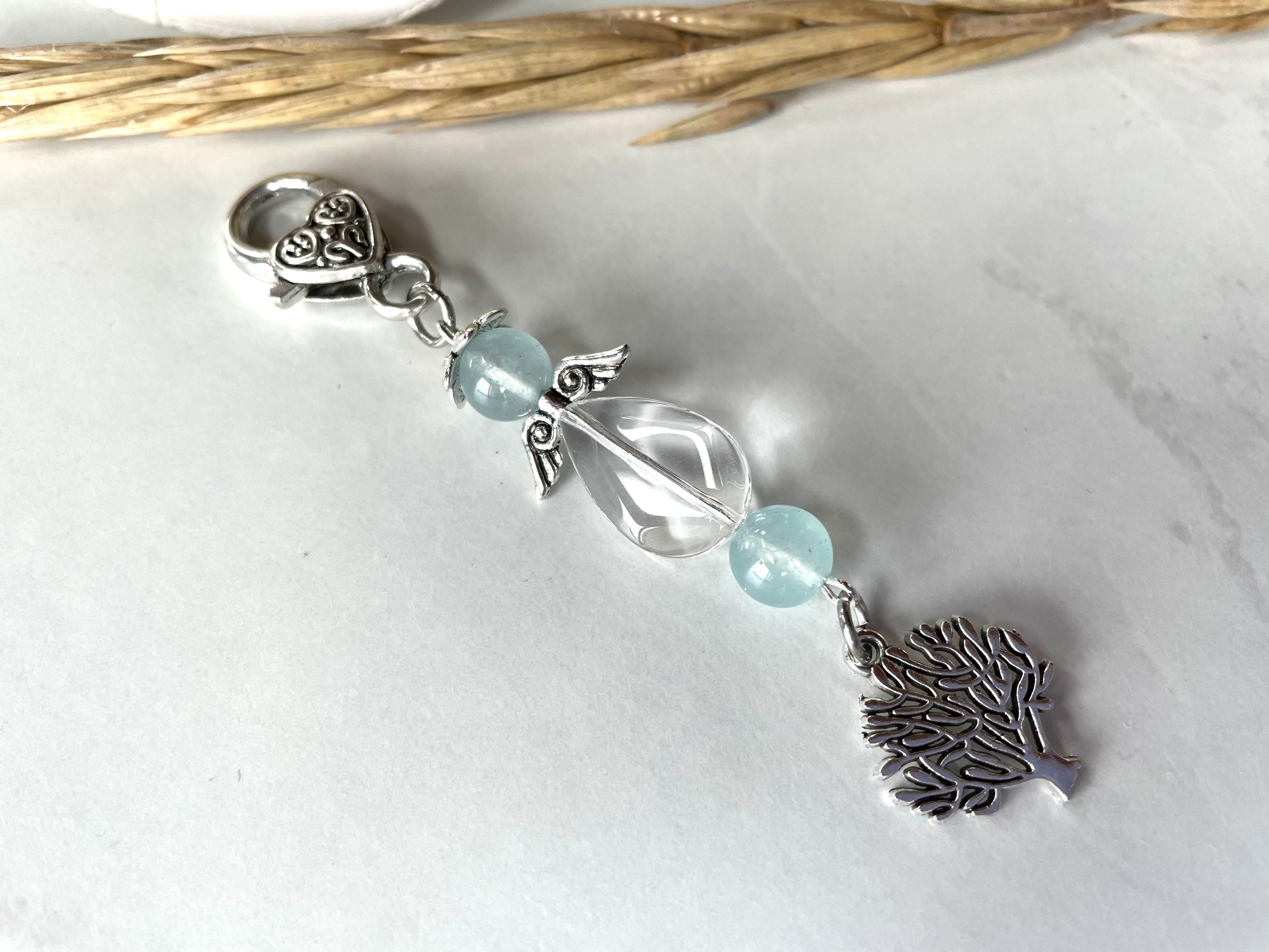 Celestine Angel Family Tree Clear Dress Heart Keychain - Etsy