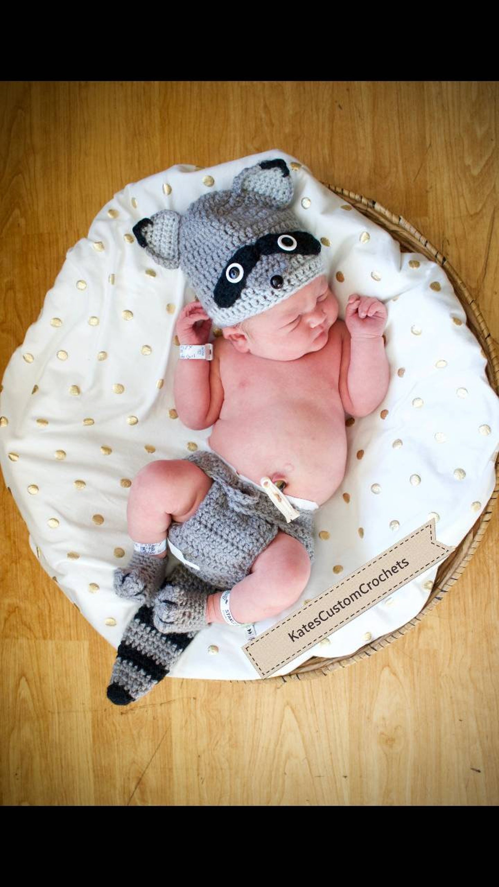 Crochet Newborn Raccoon Outfit Woodland Photo Prop Costume - Etsy