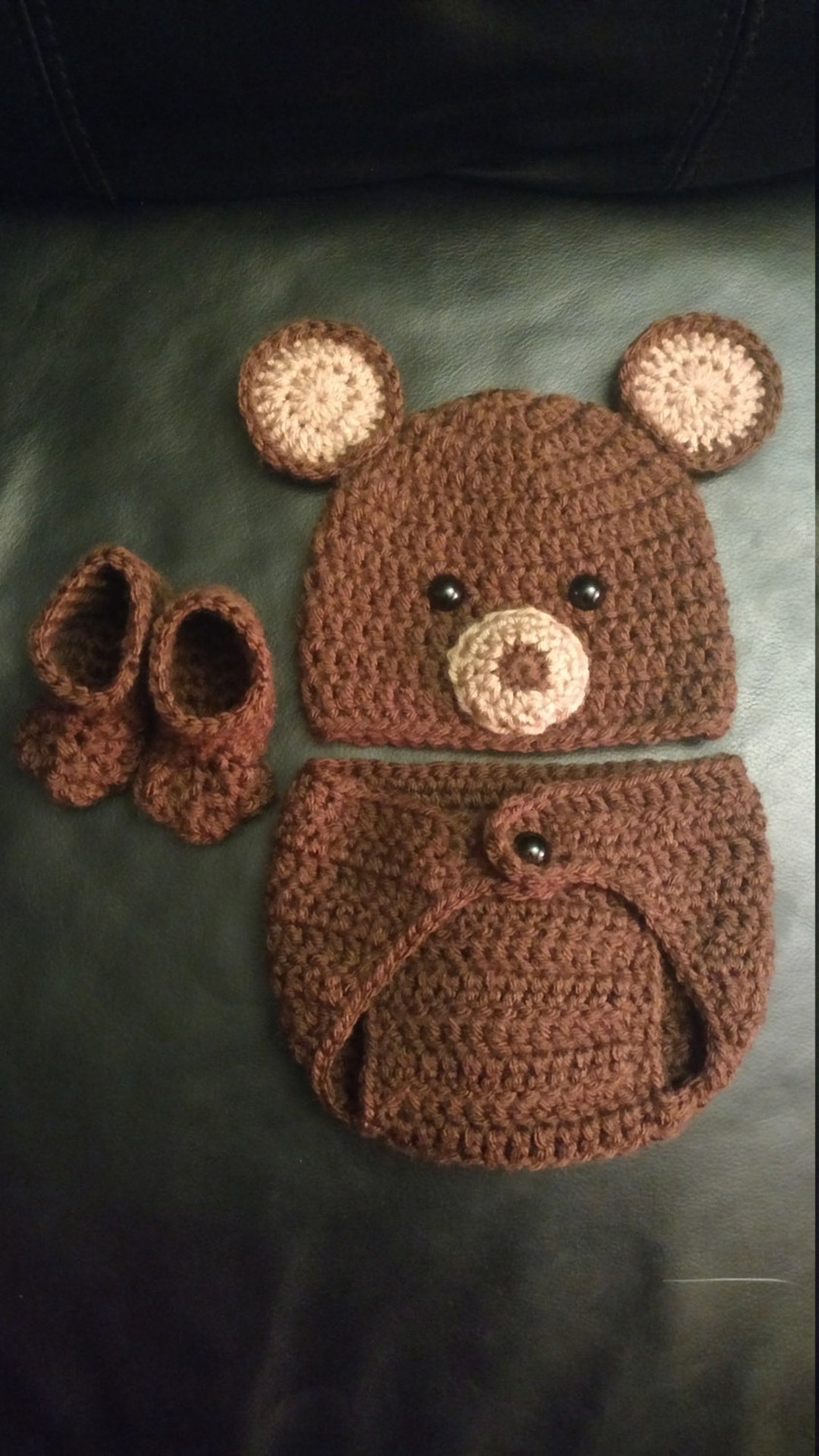 Crochet Newborn Bear Outfit Baby Girl or Boy Woodland Costume Photo ...