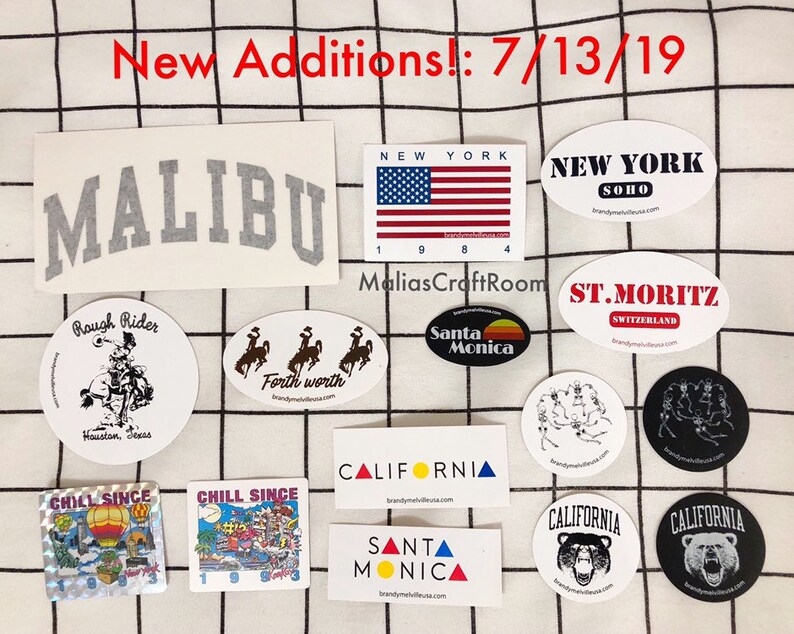 10 Brandy Melville Stickers custom pick or random | Etsy